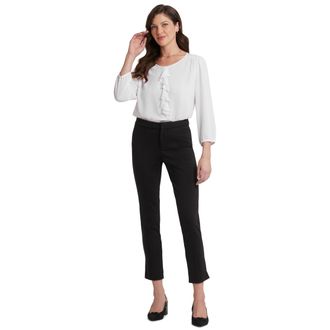 NYDJ Damen Ponte Ankle Pant Jeans, schwarz, 38