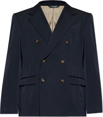 Dolce & Gabbana Homme, Vestes, Bleu, Taille: XL Blazer crois&eacute;