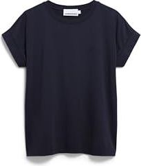 Armedangels T-shirt pour femme en coton bio IDAARA Loose Fit, Bleu nuit, M