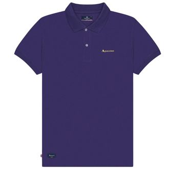 Aquascutum Active Cotton Polo Dry-fit Poloshirt In Lila