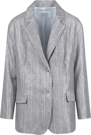 PDR Phisique Du Role Femme, Vestes, Gris, Taille: 40 FR Mannish Lurex Jacket