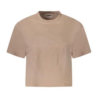 Guess Crop T-Shirt - - Tops - Damen - Beige - S