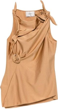 Coperni Femme, Tops, Brun, Taille: 38 FR Asymmetric Flower Top