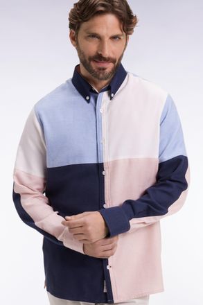 Eden Park Chemise En Coton &Agrave; Motifs Damiers Quatre Couleurs Coupe Droite