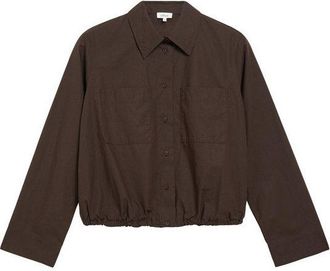 s.Oliver Langarmbluse Bluse Verk&uuml;rzte Bluse mit O-Shape