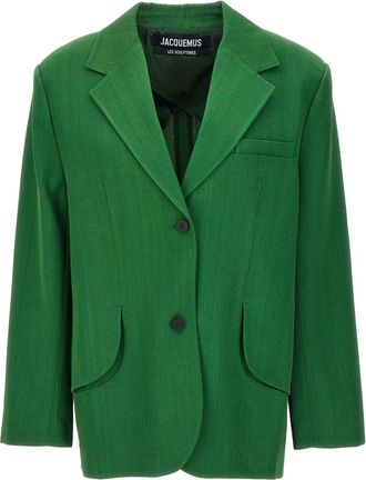 Jacquemus Femme, Vestes, Vert, Taille: 34 FR La Veste Titolo Blazer