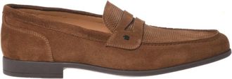 Baldinini Homme, Chaussures, Brun, Taille: 42 EU Printed Suede Loafer