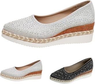 Generic Sandales &agrave; plateforme pour femme - Chaussures plates confortables - Ballerines basses - Semelle &eacute;paisse - Talon compens&eacute; - Chaussures de loisirs tenda