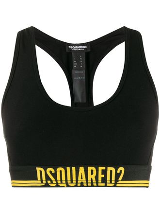 Dsquared2 brassière à logo néon - Noir