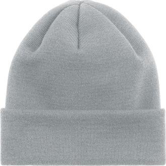 Hanseheld Strickm&uuml;tze 100% Baumwolle Grau | Basic | Baumwollstrick | Gro&szlig; | Umschlag | kratzt Nicht | Beanie | Biobaumwolle | Made in Germany