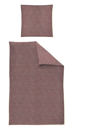 Irisette Flausch-Cotton Bettwäsche Set Bettwäsche 2 teilig Bettbezug 135 x 200 cm Kopfkissenbezug 80 x 80 cm Samt 8835-81 Mauve