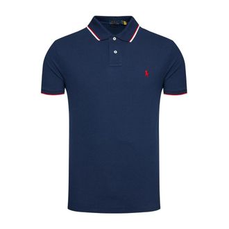 Polo Ralph Lauren Blaues Baumwollpolo mit Knopfleiste - - Tops - Herren - Blau - 2XL