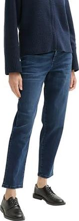 Tom Tailor 1043432 Jean Barrel Mom Fit, 10282-dark Stone Wash Denim, 30W x 28L Femme