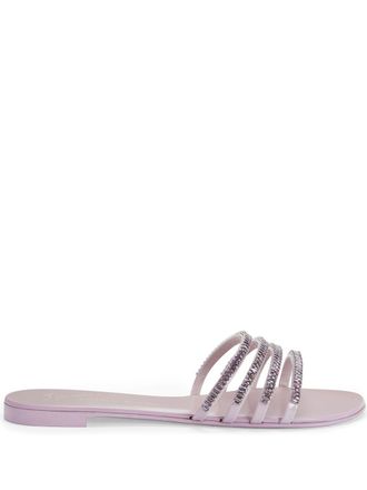 Giuseppe Zanotti Sandalen mit Kristallen - Rosa