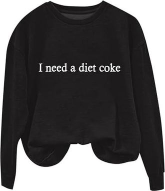 Generic Sweat-shirt pour femme - Imprim&eacute; graphique britannique - Haut surdimensionn&eacute; - Col rond - Manches longues - Automne - Hiver - D&eacute;contract&eacute; - Confortabl