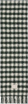 Acne Studios checked fringed scarf - Gr&uuml;n