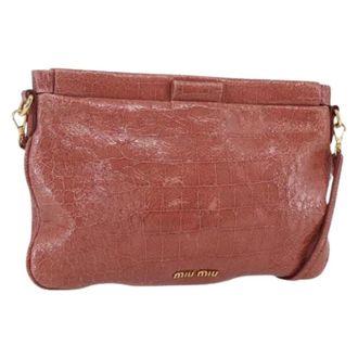 Miu Miu Sac bandouli&egrave;re en cuir Pre-owned - Femme - Pre-owned - Rose - Taille: ONE Size