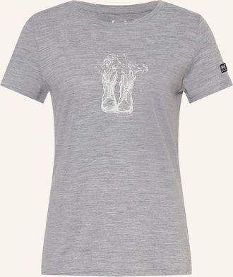 super.natural T-Shirt Flower Boots grau