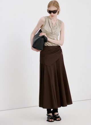 Mango T-shirt drap&eacute; cintr&eacute; gris clair/pastel - Femme - XXS - MANGO