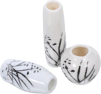 Cabilock Schicke Mini-vasen-Ornamente - 3-teiliges Miniatur-verzierungsset Keramikvasen-verzierungsset Für Die Inneneinrichtung