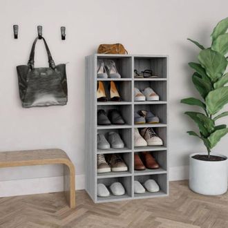 vidaXL Vidaxl - tag&egrave;re &agrave; chaussures Sonoma gris 54x34x100,5 cm Bois ing&eacute;nierie