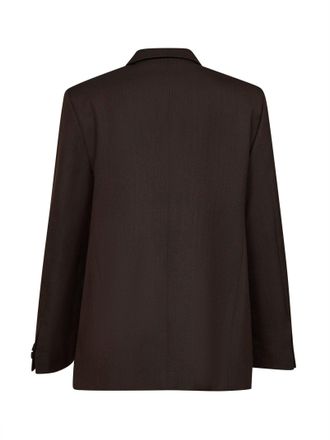STUDIO NICHOLSON Mens Blazer Rover Coffee Virgin Wool Brown Jacket