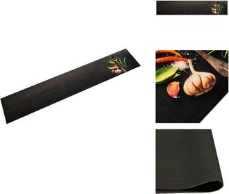 vidaXL Vidaxl - K&uuml;chenteppich Waschbar Gew&uuml;rze 60x300 cm Samt - K&uuml;chenl&auml;ufer - Samt - pvc - Rutschfest - Maschinenw&auml;sche