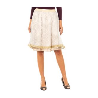La Martina High Waist Elastic Skirt - - Skirts - Damen - Beige - XL