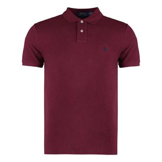 Polo Ralph Lauren Baumwoll-Piqu&eacute;-Polohemd Slim Fit - - Tops - Herren - Rot - S