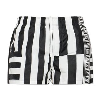 Versace Gestreifte Badeshorts - - Swimwear - Herren - Schwarzk - 3XL