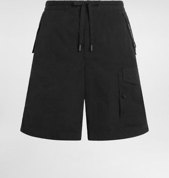 Dolce & Gabbana Waxed Faille Bermuda Shorts - Mann Hosen Und Shorts Schwarz Stoff 46