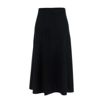 Allude Knit Flared A-line Skirt - - Skirts - Damen - Schwarzk - XS