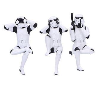 Nemesis Now Trois Figurines de Stormtrooper Assis de 11 cm, r&eacute;sine, Blanche, Officielle, Stormtrooper, Trois sages, Collection de Film de Science-Fiction, coul&eacute;es