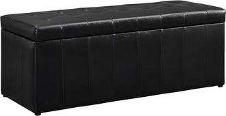 Vente-Unique Vente-unique - Banc coffre de rangement concierto en simili - Noir