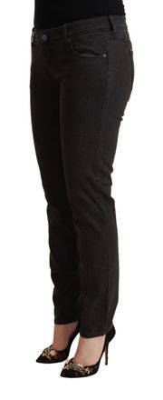 Ermanno Scervino Womens Black Low Waist Skinny Denim Cotton Jeans Elastane Clothing