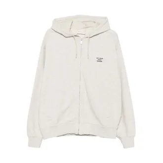 Dr&ocirc;le de Monsieur Homme, Sweatshirts et sweats &agrave; capuche, Gris, Taille: S Slogan Zip Through Sweat &agrave; capuche
