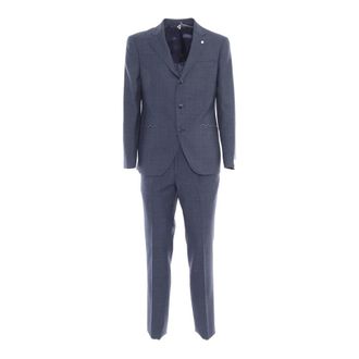 Luigi Bianchi Mantova Single Breasted Suits - - Suits - Herren - Blau - S