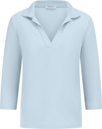 Peter Hahn Polo-Shirt 3/4-Arm Peter Hahn blau