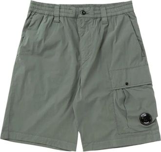 C.P. Company C.p. Company, Homme, Shorts, Vert, Taille: XL 50 Fili Stretch Loose Lens Cargo Shorts