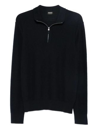 Ermenegildo Zegna pull &agrave; col zipp&eacute; - Noir