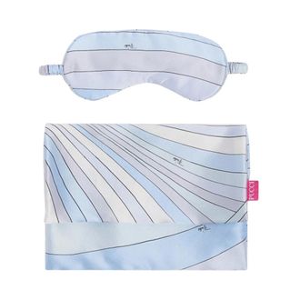 Pucci Seiden-Satin-Schlafmaske - - Accessories - Damen - Blau - ONE SIZE