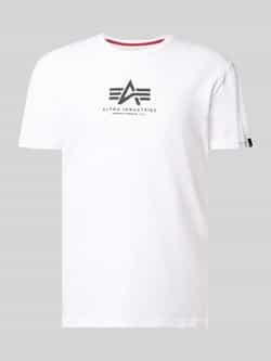 Alpha Industries T-Shirt mit Logo und Rundhalsausschnitt