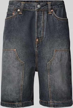 Evisu Loose Fit Jeansshorts mit Kontrastn&auml;hten