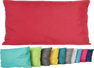 JACK Outdoor Lounge Kissen 30x50cm Dekokissen inkl. Füllung Wasserfest Sitzkissen Garten Stuhl Lotus Effekt, Farbe:Rot
