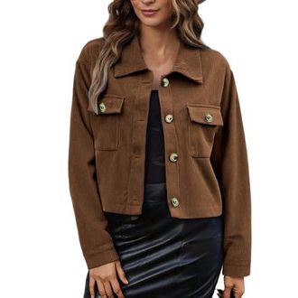 Generic Veste Brod&eacute;e Femme Long Court Saharienne Marron Luxe Mariage Imitation Americaine Argent&eacute; Cargo Western Nuit Ajour&eacute; Boyfriend Sequins Fluffy Blazers R