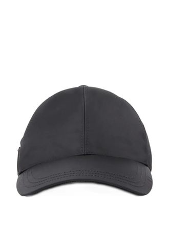 Prada logo-plaque baseball cap - Schwarz