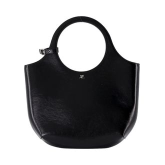 Courr&egrave;ges Schwarze Ledertasche mit Schulterriemen - - Bags - Damen - Schwarzk - ONE SIZE