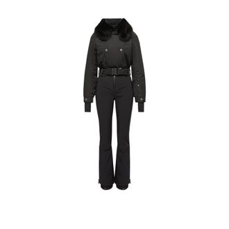 Moncler Moncler Shearling-trimmed Insulated Ski Suit, Women, Black, Size: Xs