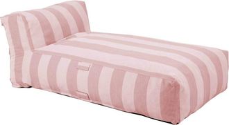 Oviala M&eacute;ridienne ray&eacute; pour salon de jardin modulable rose poudr&eacute; - Mixi
