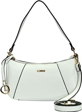 L.Credi Hobo-Bag MICHAELA Damen-Schultertasche 25x6x15 (wei&szlig;)